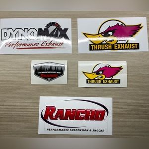 Ford | Art | Racing Sticker Set Thrush Exhaust Dymomax Rancho Stickers ...